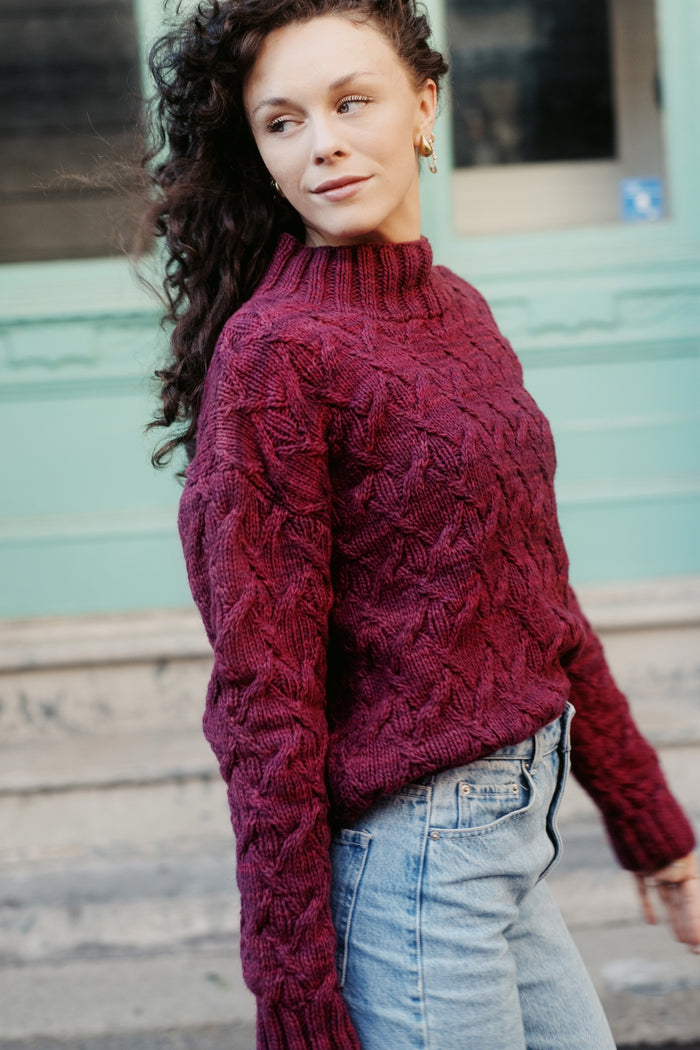 Kelly Sweater | Knitting Pattern with or without yarn – Les Laines ...