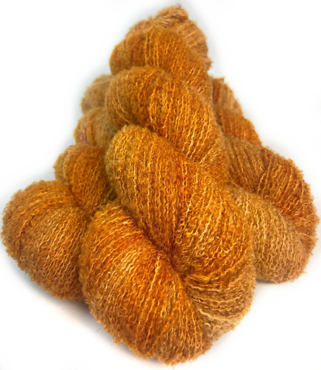 hand-dyed boucle yarn PETITE BOUCLEE GINGERBREAD – Les Laines Biscotte ...