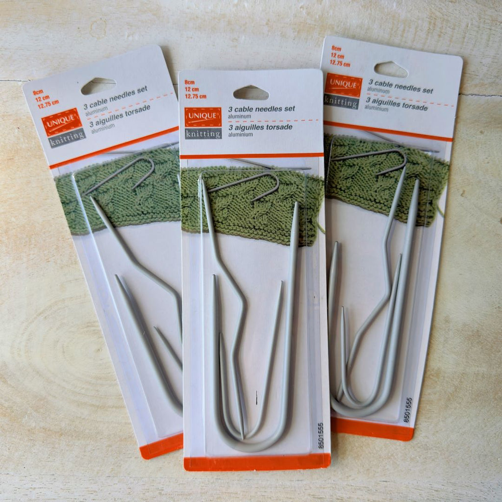 Cable Needles Set of 3 by Unique Knitting – Les Laines Biscotte Yarns