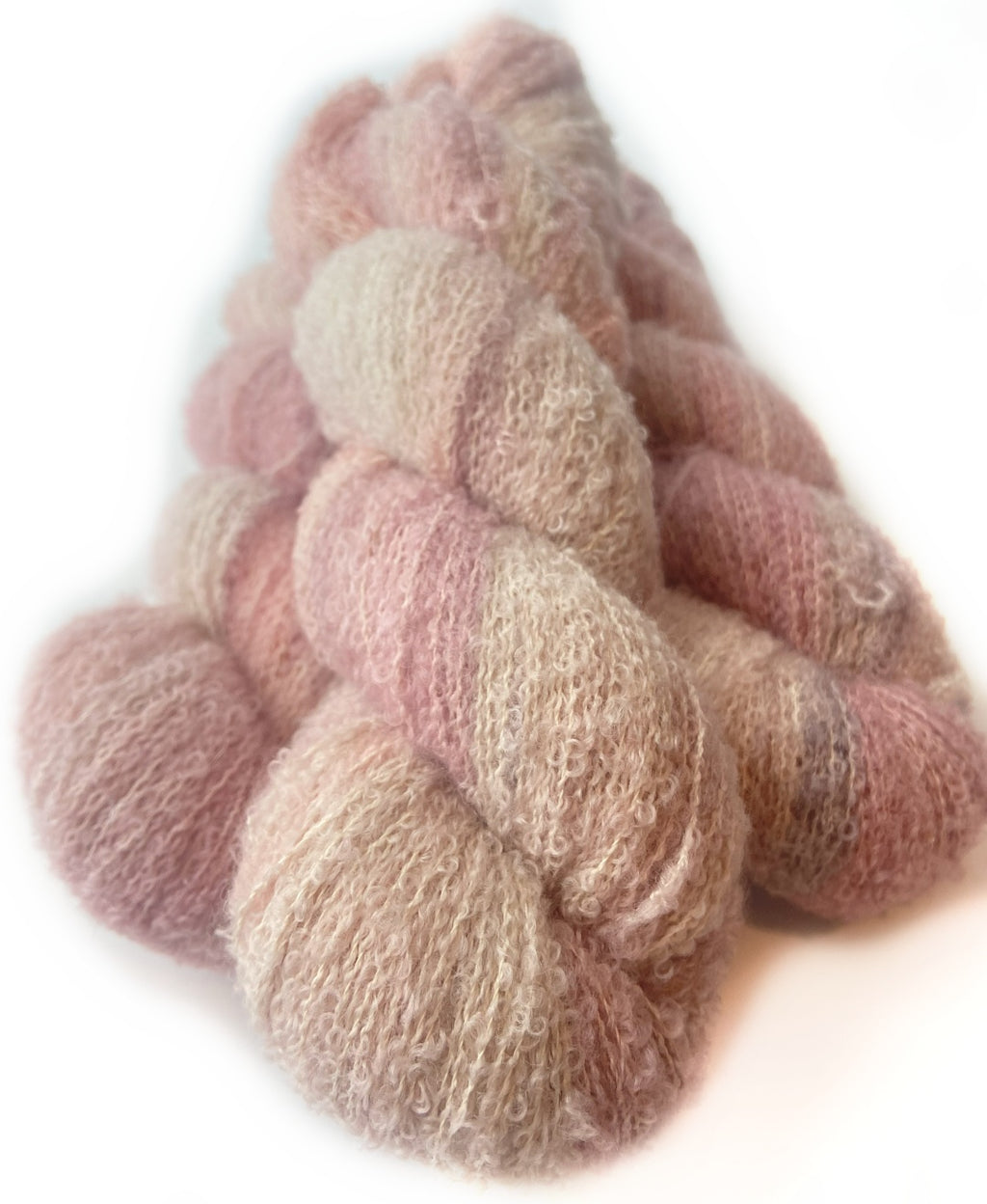 hand-dyed boucle yarn PETITE BOUCLEE DREAM BABY – Les Laines Biscotte Yarns
