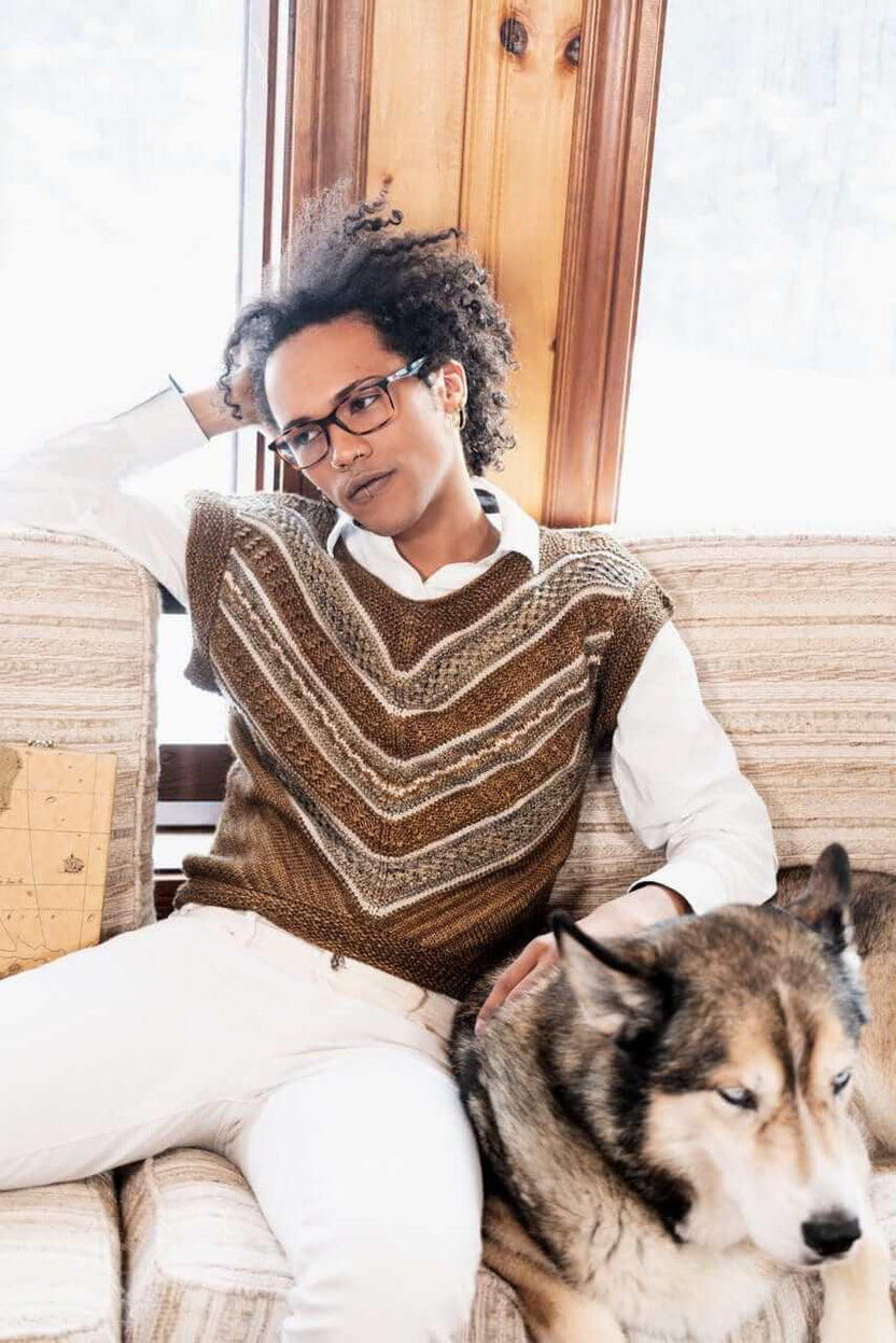 V-Vest Unisex | Knitting pattern and knitting kits – Les Laines ...