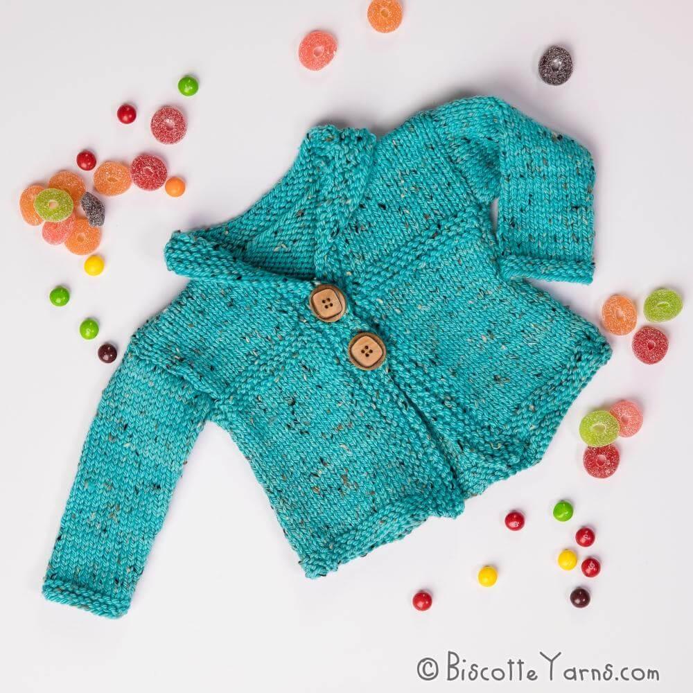 Three ways Baby Jacket - Knitting pattern – Les Laines Biscotte Yarns